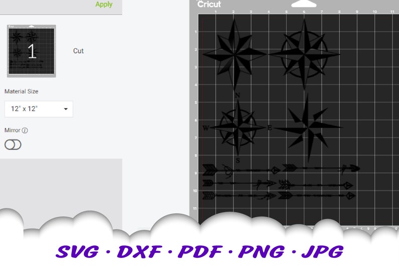 Compass Arrow SVG Bundle Arrow SVG Bundle Compass Clipart | Etsy
