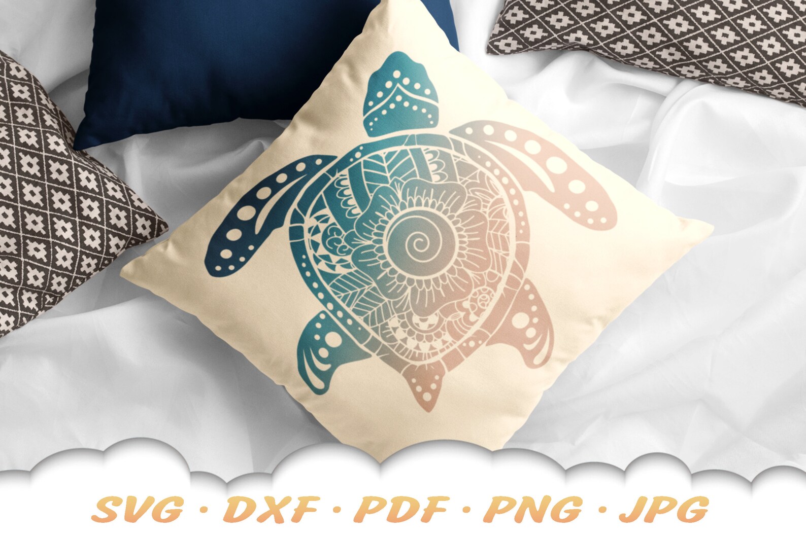 Floral Zentangle Turtle Svg Files for Cricut Sea Turtle Svg | Etsy