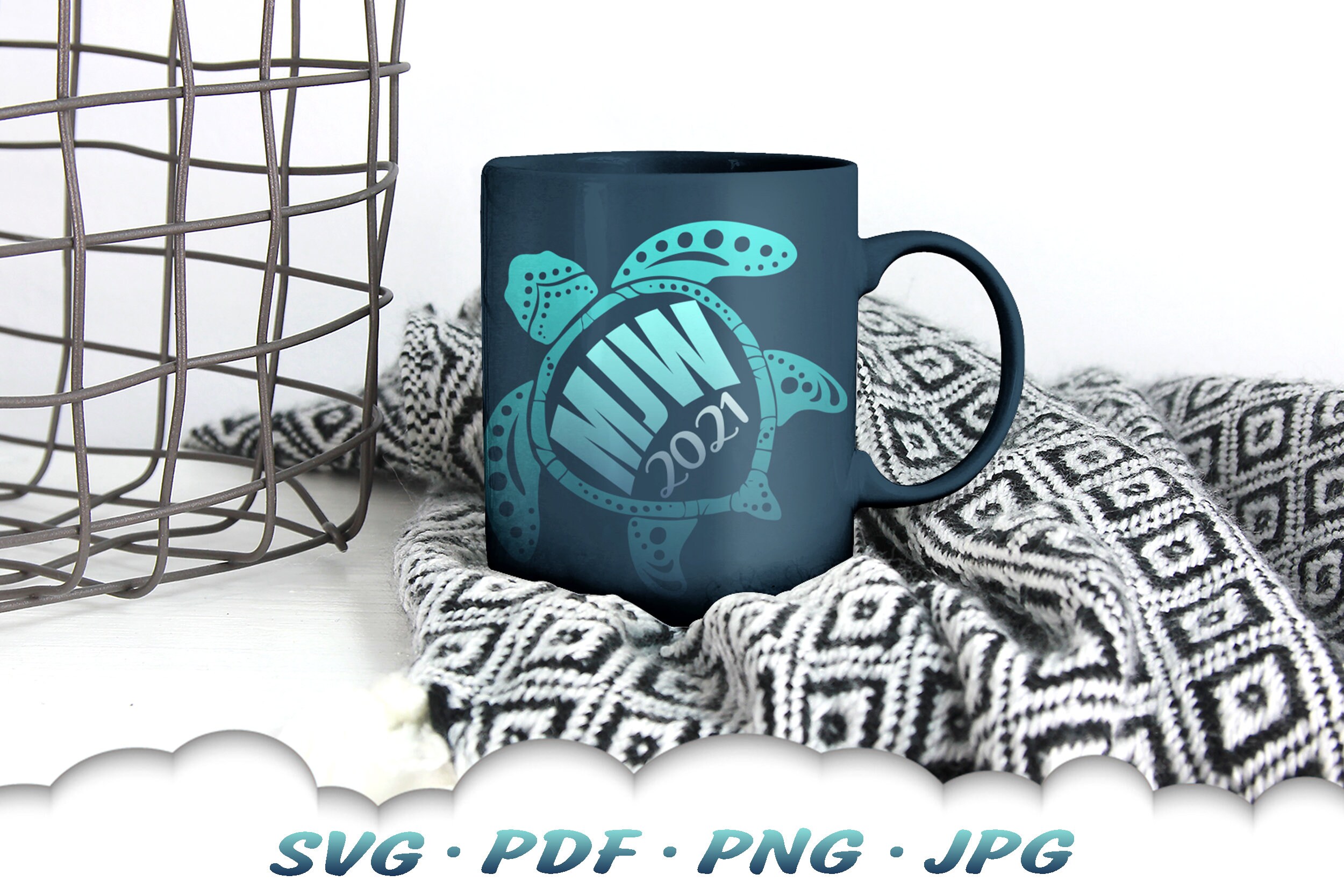 Sea Turtle Monogram Svg Sea Turtle SVG Files for Cricut | Etsy