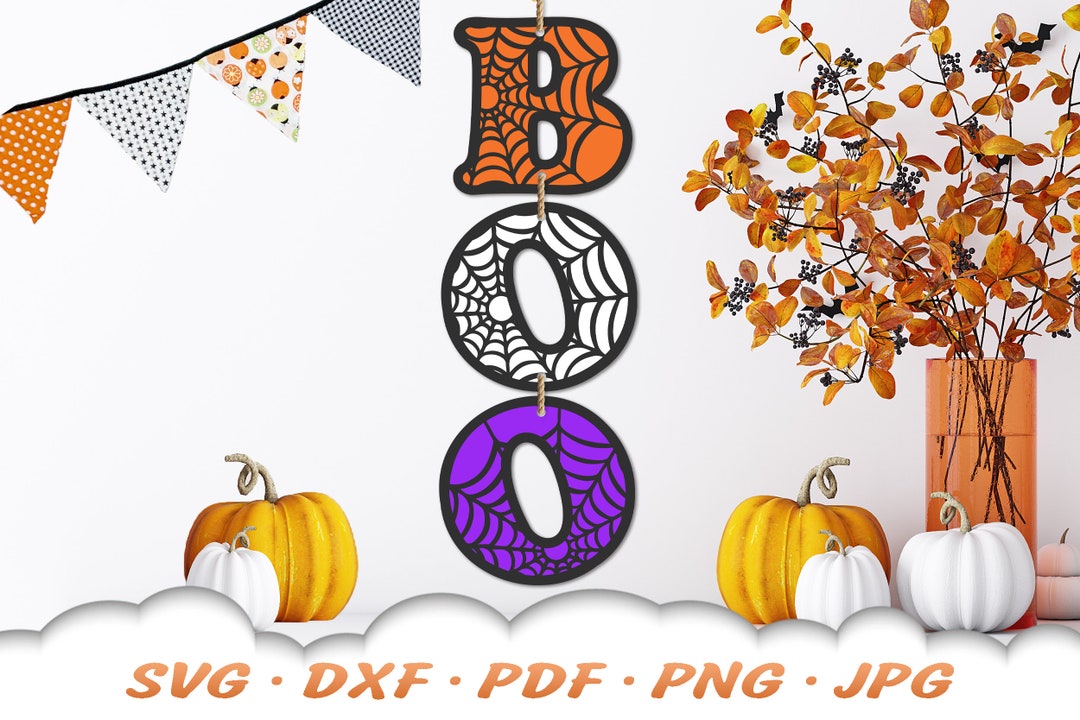 Boo Svg - Halloween Svg - Spider Web Svg - Spooky Svg - Halloween ...