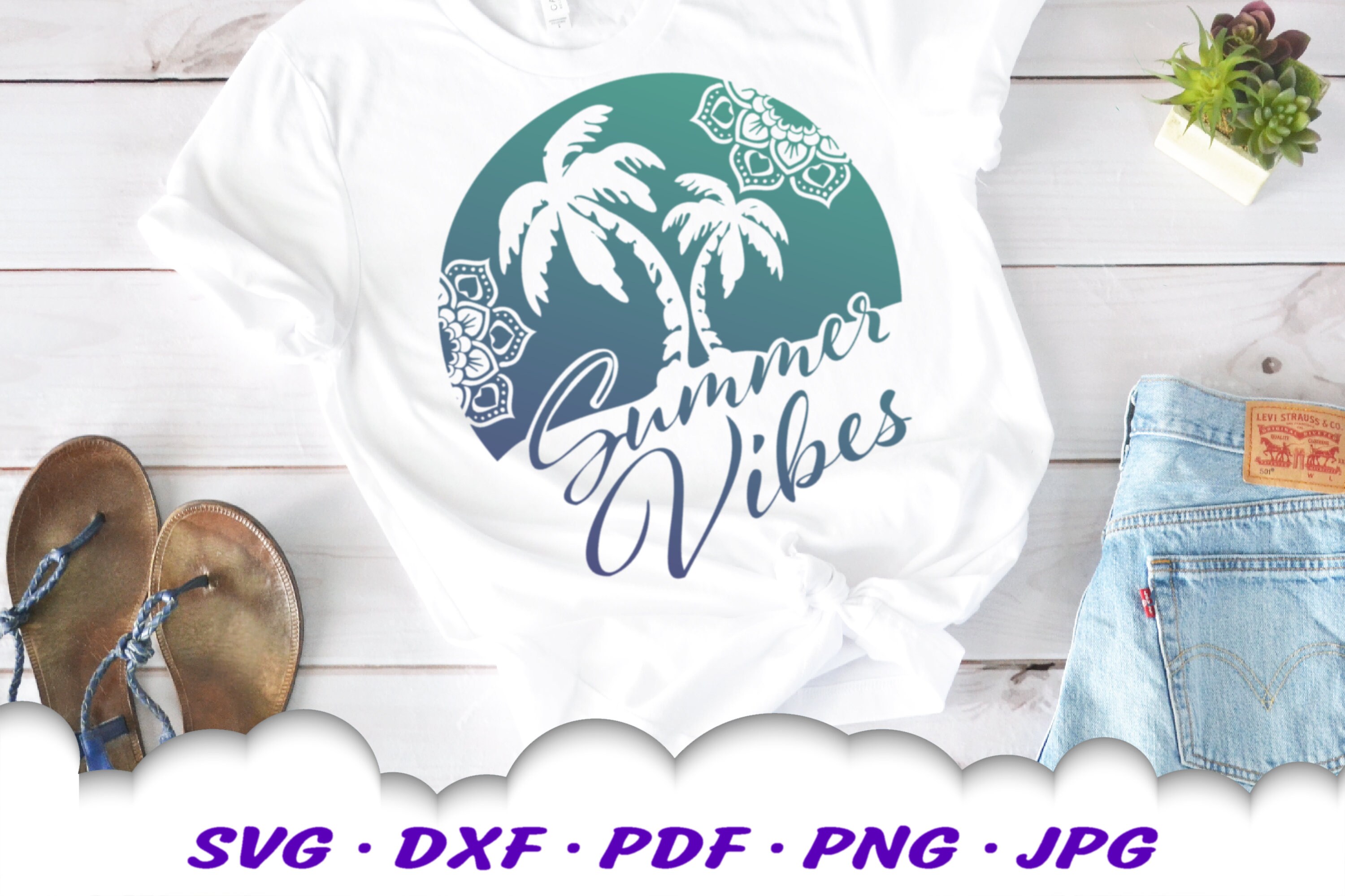 Summer Vibes Beach Mandala SVG Bundle Summer SVG Files for - Etsy