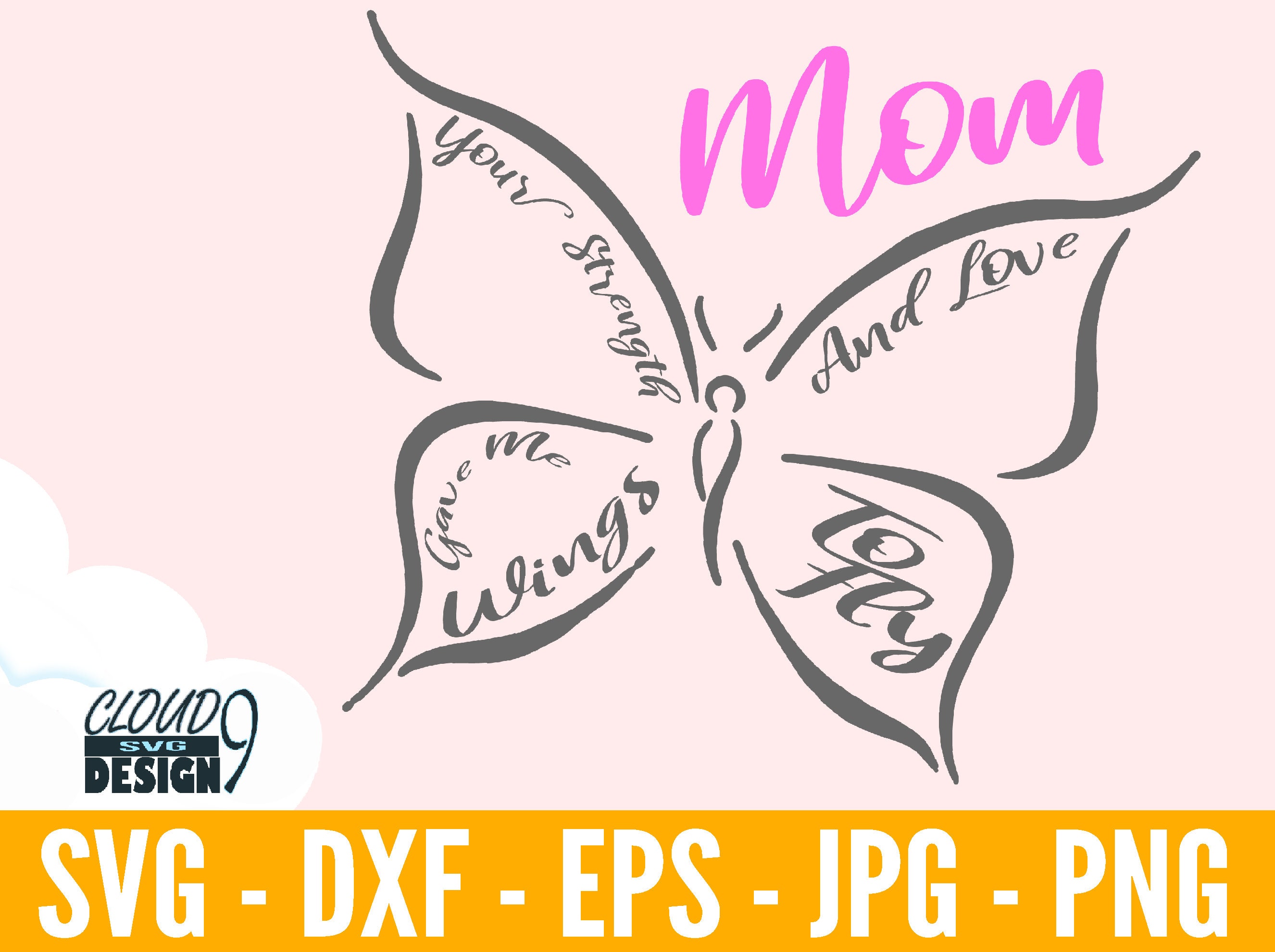Mothers Day SVG Butterfly SVG Mom SVG Files Svg Files for | Etsy