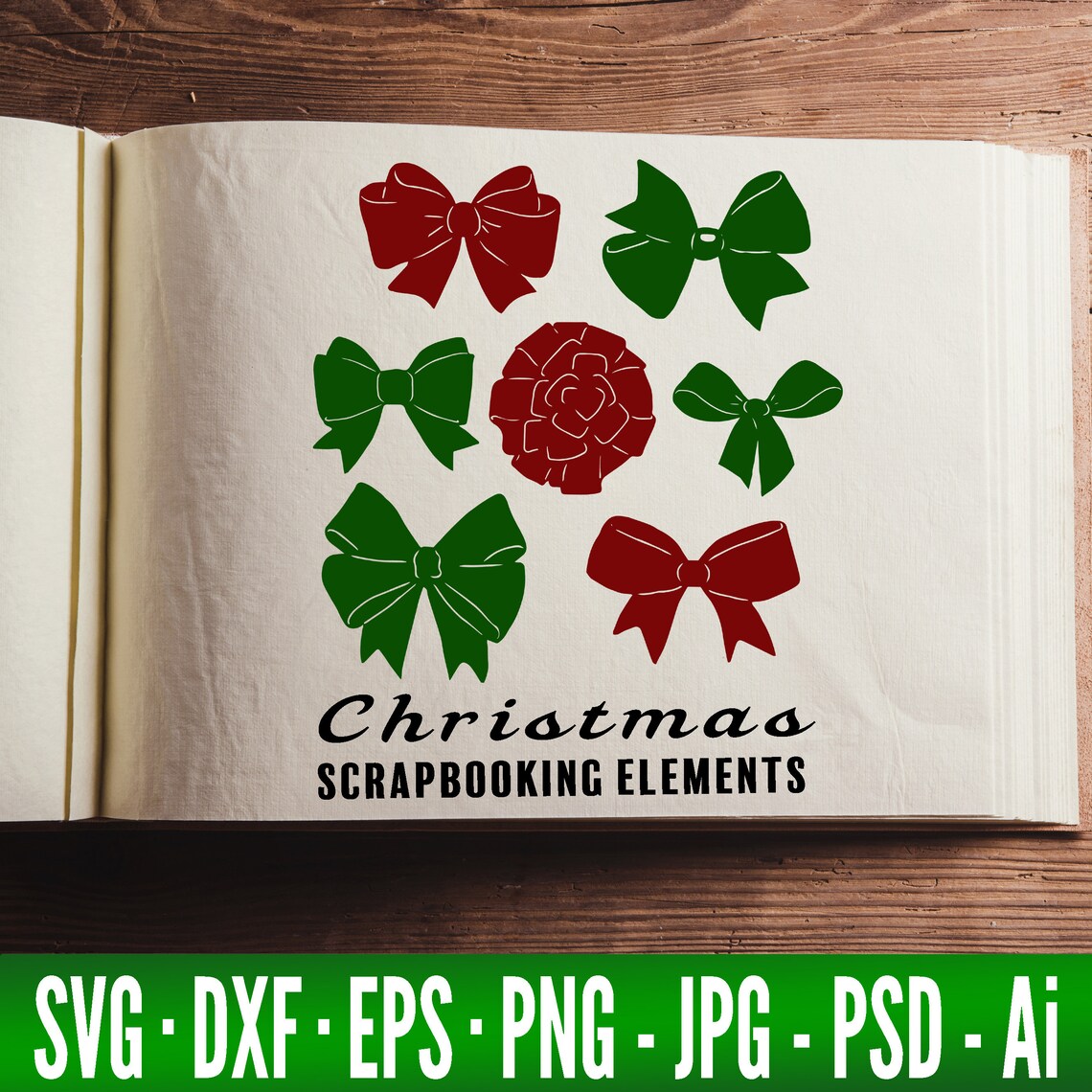 Christmas Bow SVG Bundle Christmas SVG Holiday SVG - Etsy