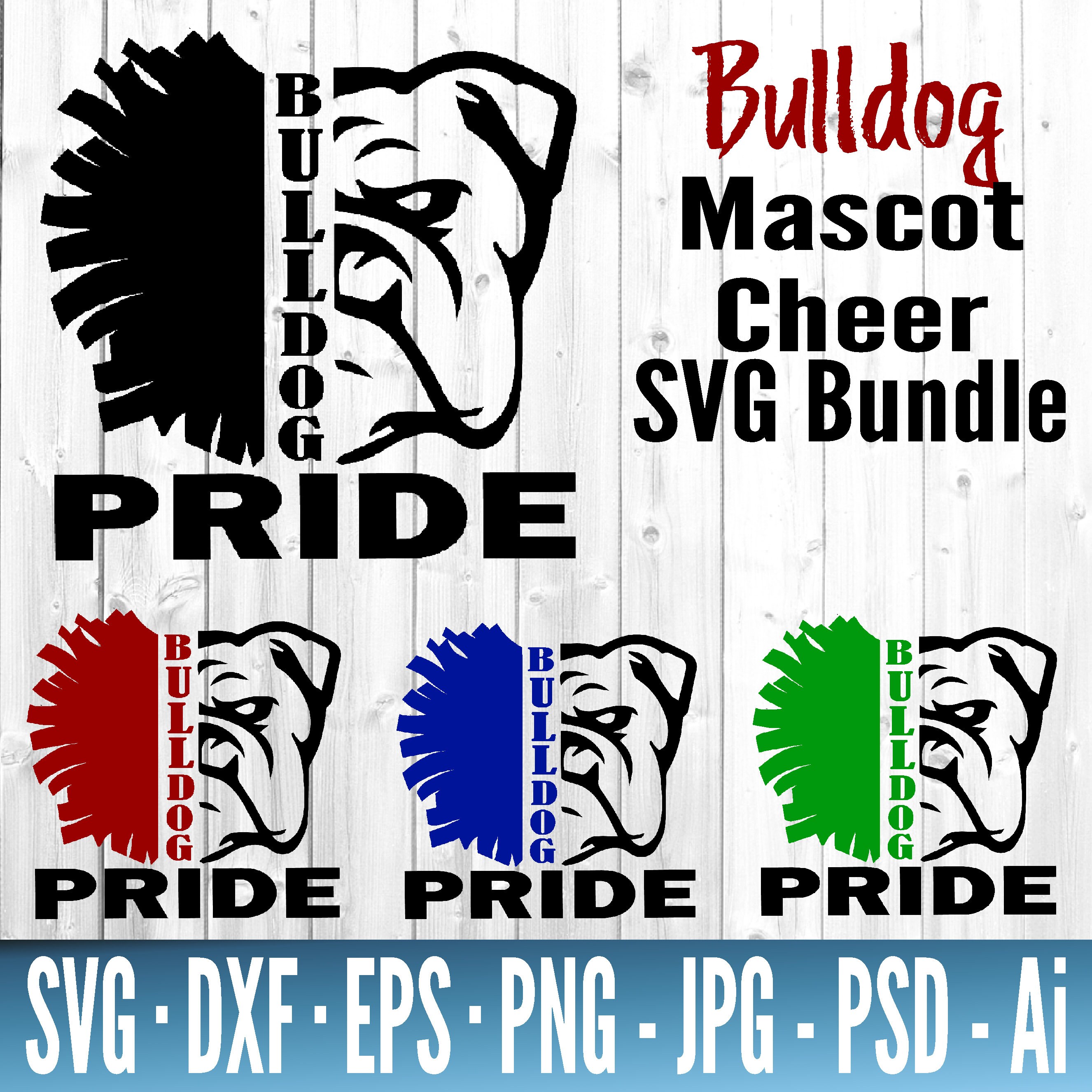 Bulldog SVG Cheerleading SVG Bulldog Cheer Svg Cheer Pom - Etsy