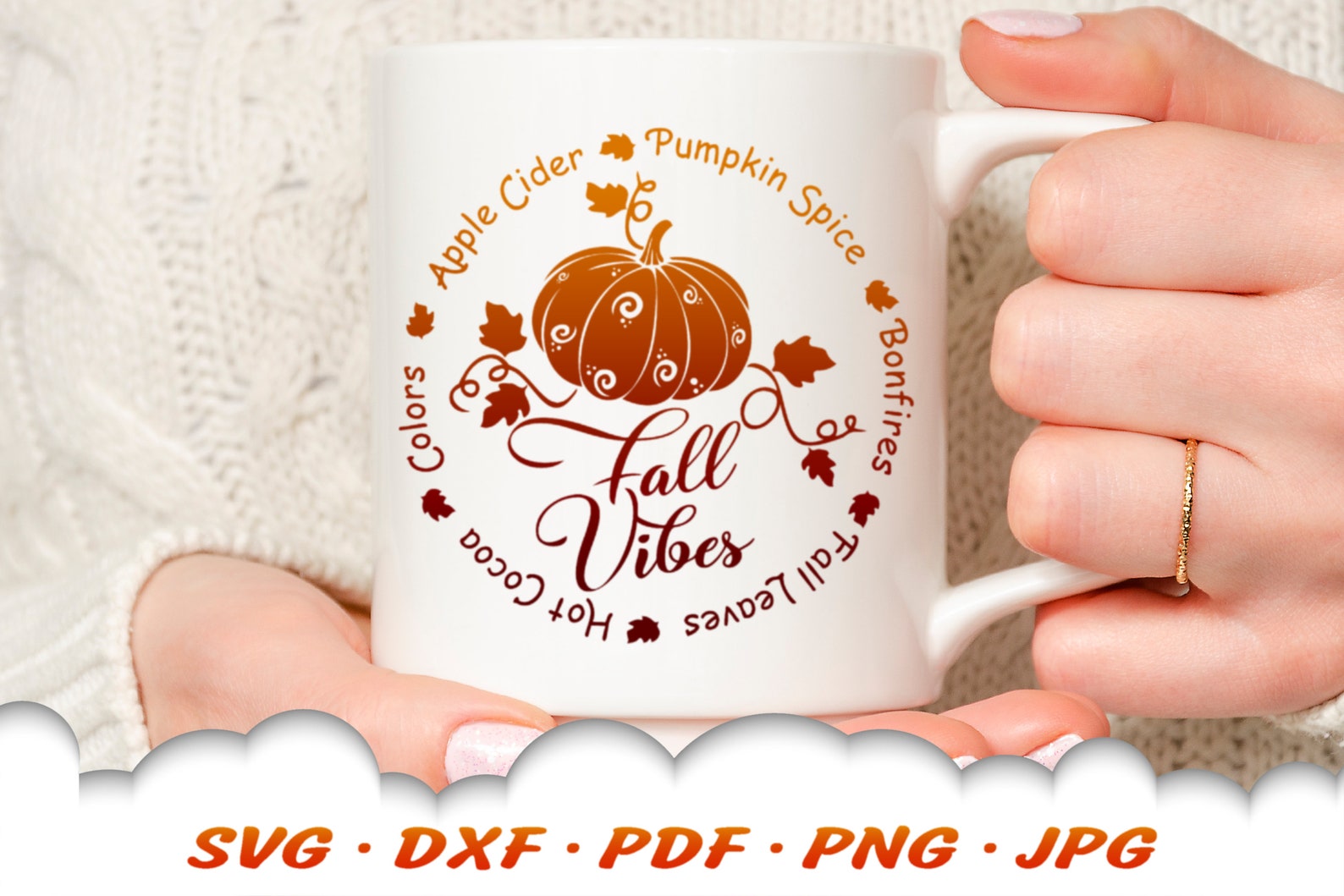 Hello Fall Vibes Pumpkin Rounds SVG Bundle Hello Fall Svg | Etsy