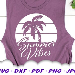 Summer Vibes SVG Palm Tree Svg Tropical Svg Beach Svg Sun Svg Summer ...