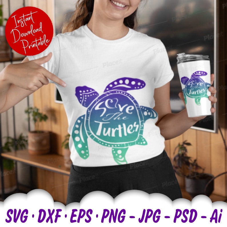 Save The Turtles SVG Sea Turtle SVG Turtle SVG Files For | Etsy