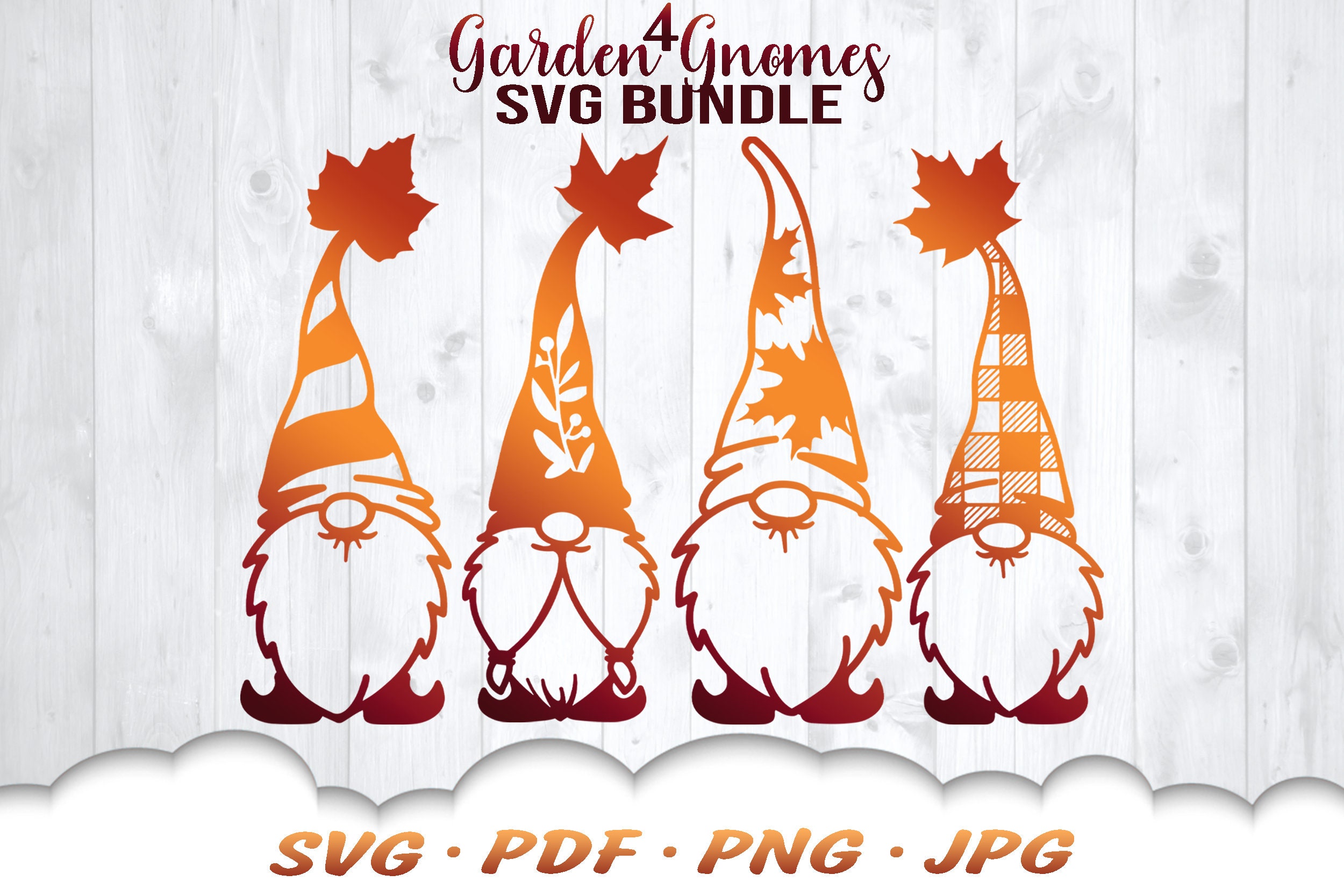 Fall Gnome SVG Bundle Garden Gnome Svg Files for Cricut - Etsy