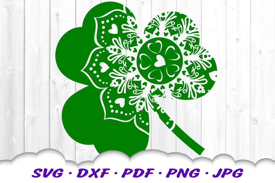 Shamrock Mandala Svg Shamrock Svg Files for Cricut Heart - Etsy