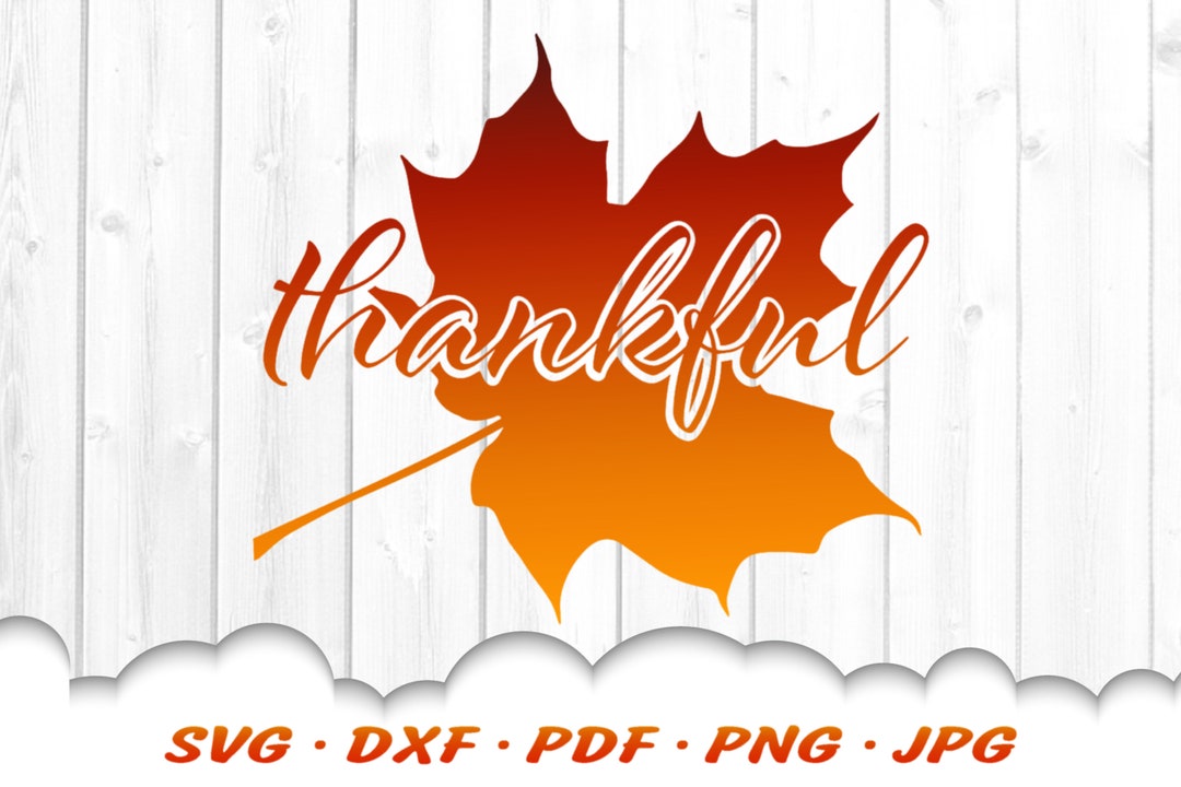 Thankful Fall Leaf SVG - Fall Leaf Svg Files for Cricut - Fall SVG ...