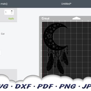 Moon & Stars Celestial Dreamcatcher SVG - Dreamcatcher SVG Files for ...