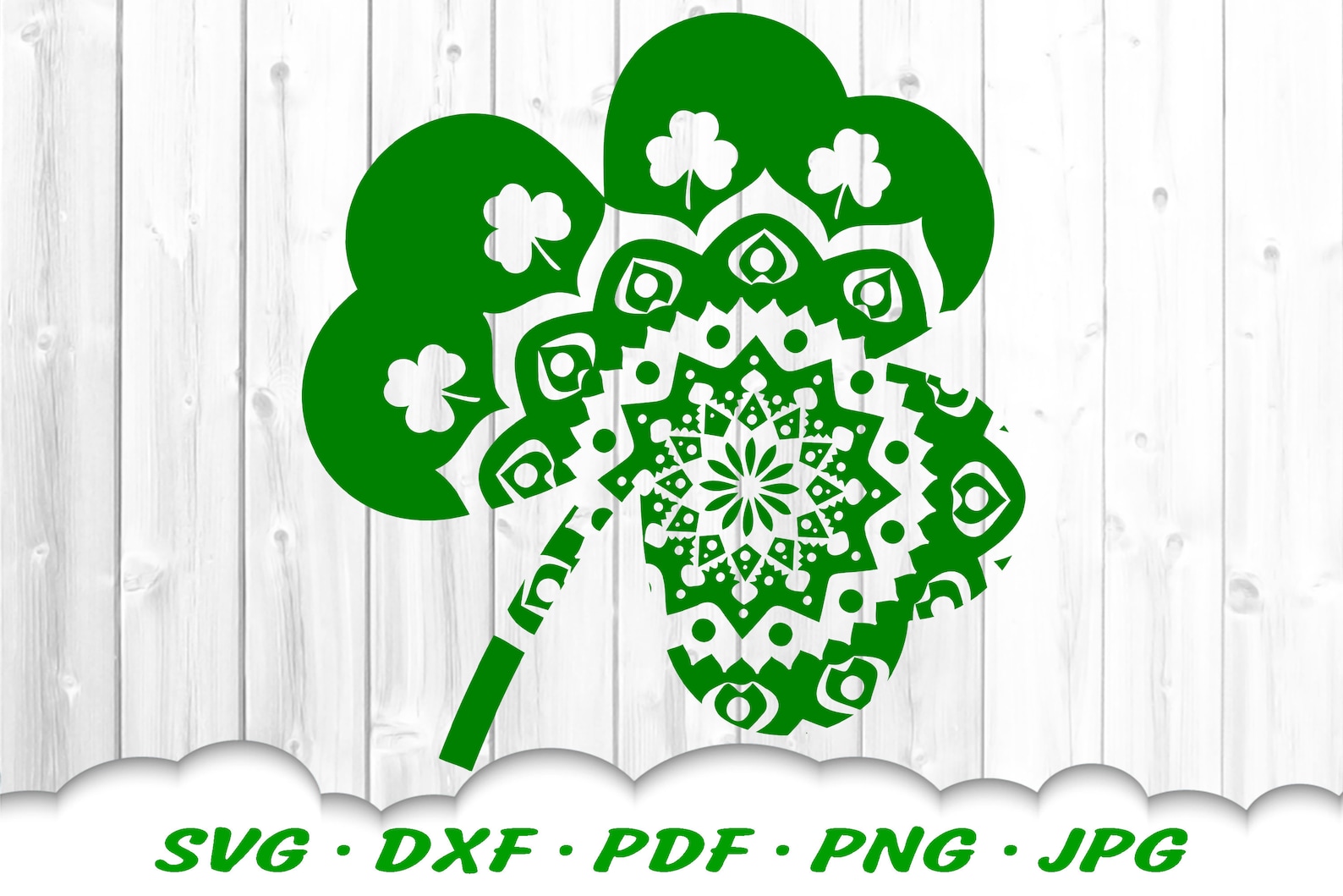 Shamrock Mandala Svg Shamrock Svg Files for Cricut Mandala - Etsy