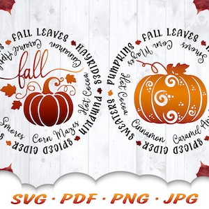 Fall Pumpkin Svg Cut Files Bundle - Pumpkin Svg Files for Cricut ...