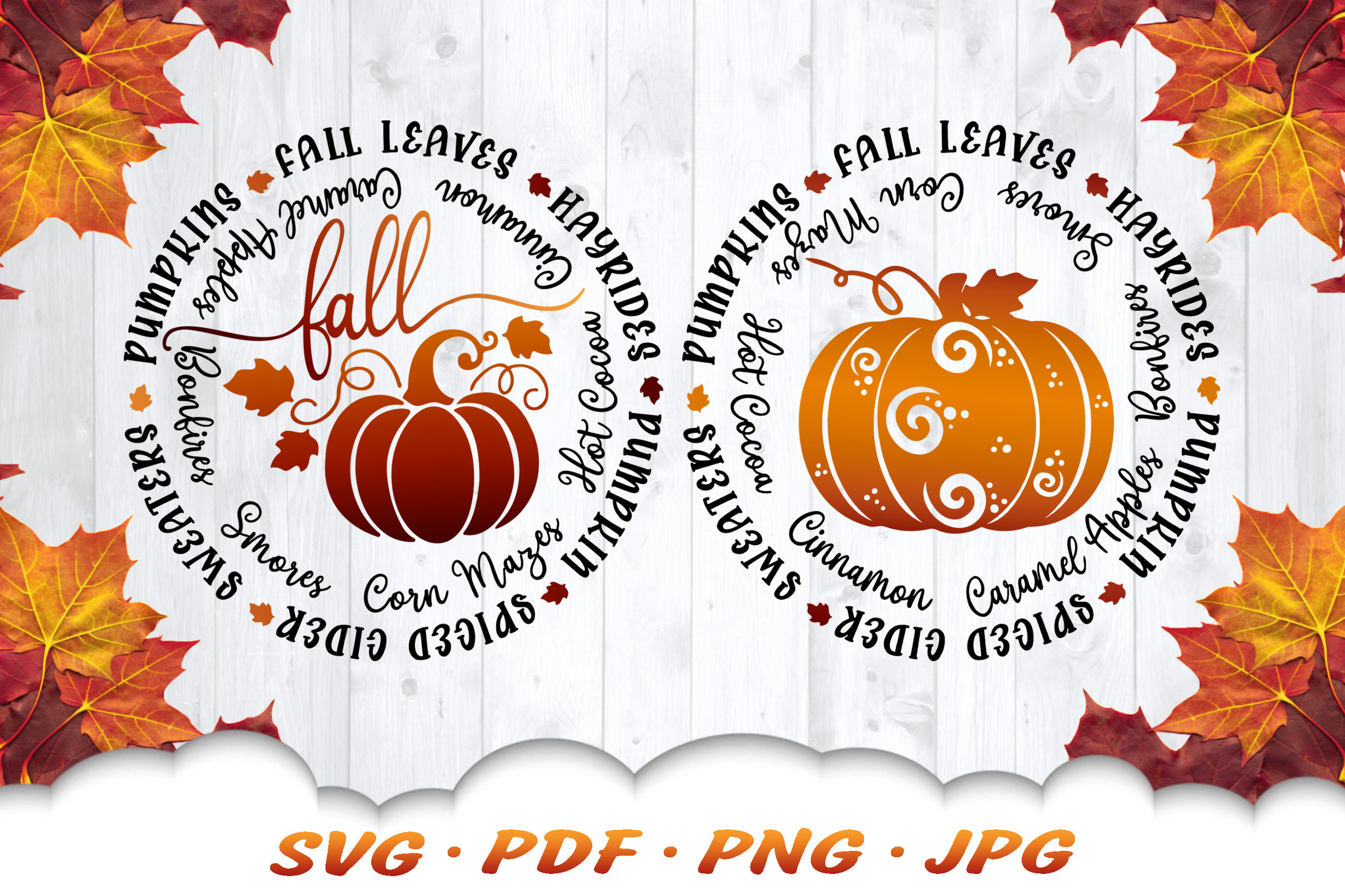 Fall Pumpkin Svg Cut Files Bundle Pumpkin Svg Files for - Etsy