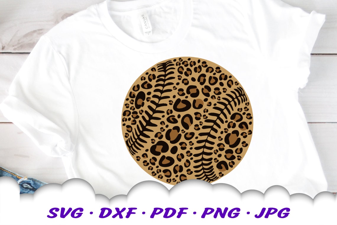 Leopard Baseball SVG Baseball SVG Files for Cricut Leopard - Etsy