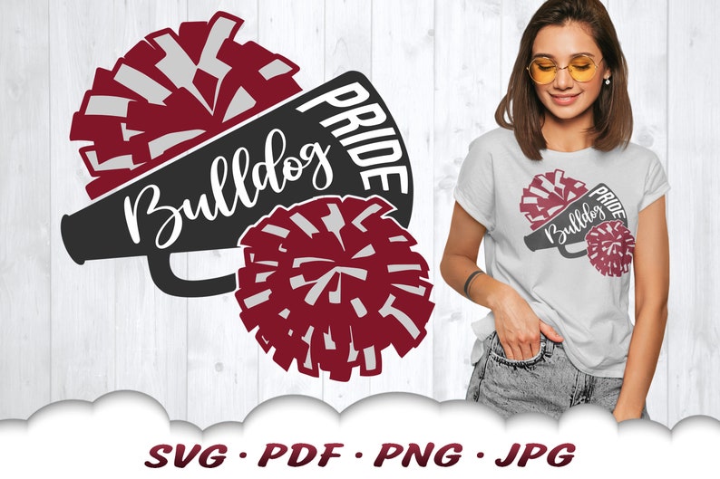 Bulldog Cheer Svg Files for Cricut Cheerleader Svg - Etsy