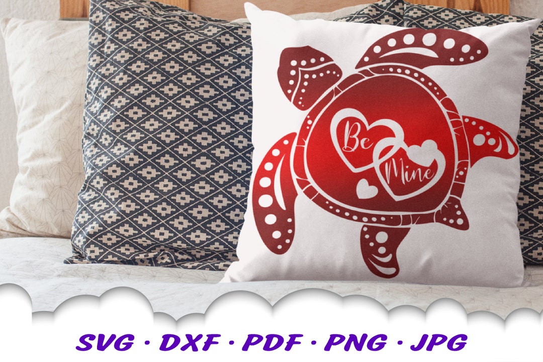 Valentine Heart Sea Turtle SVG Sea Turtle SVG Turtle SVG Files for ...