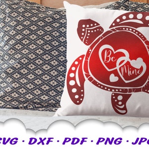 Valentine Heart Sea Turtle SVG Sea Turtle SVG Turtle SVG Files for ...