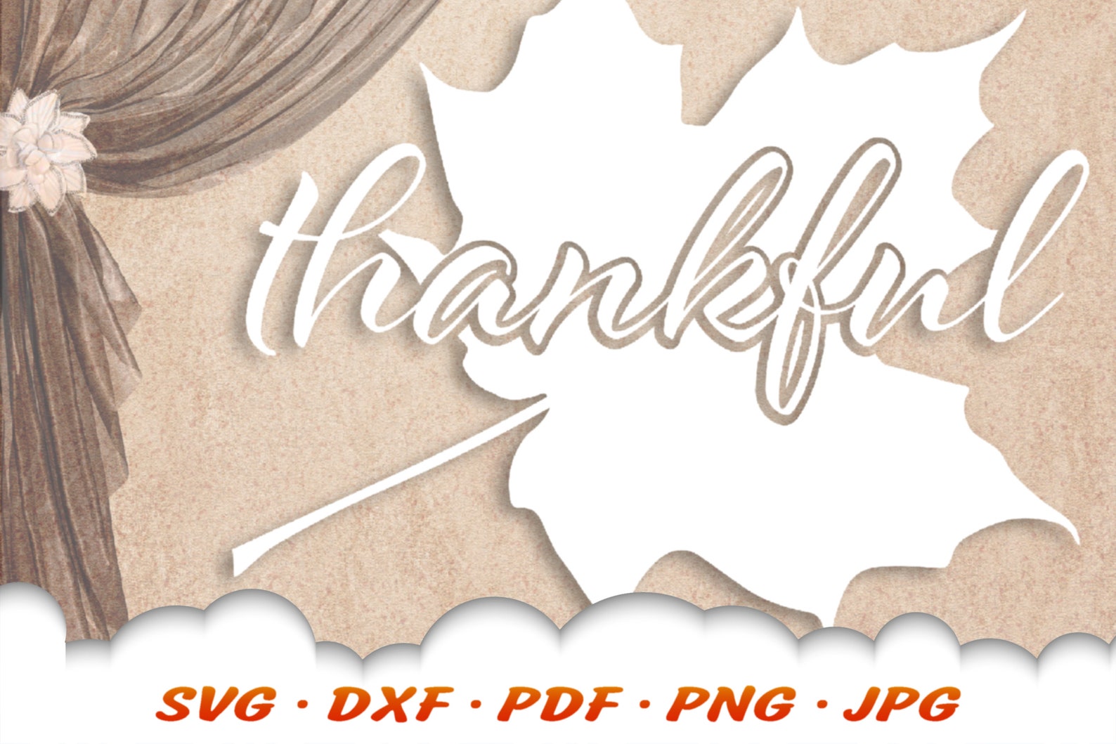 Thankful Fall Leaf SVG Fall Leaf Svg Files for Cricut Fall | Etsy