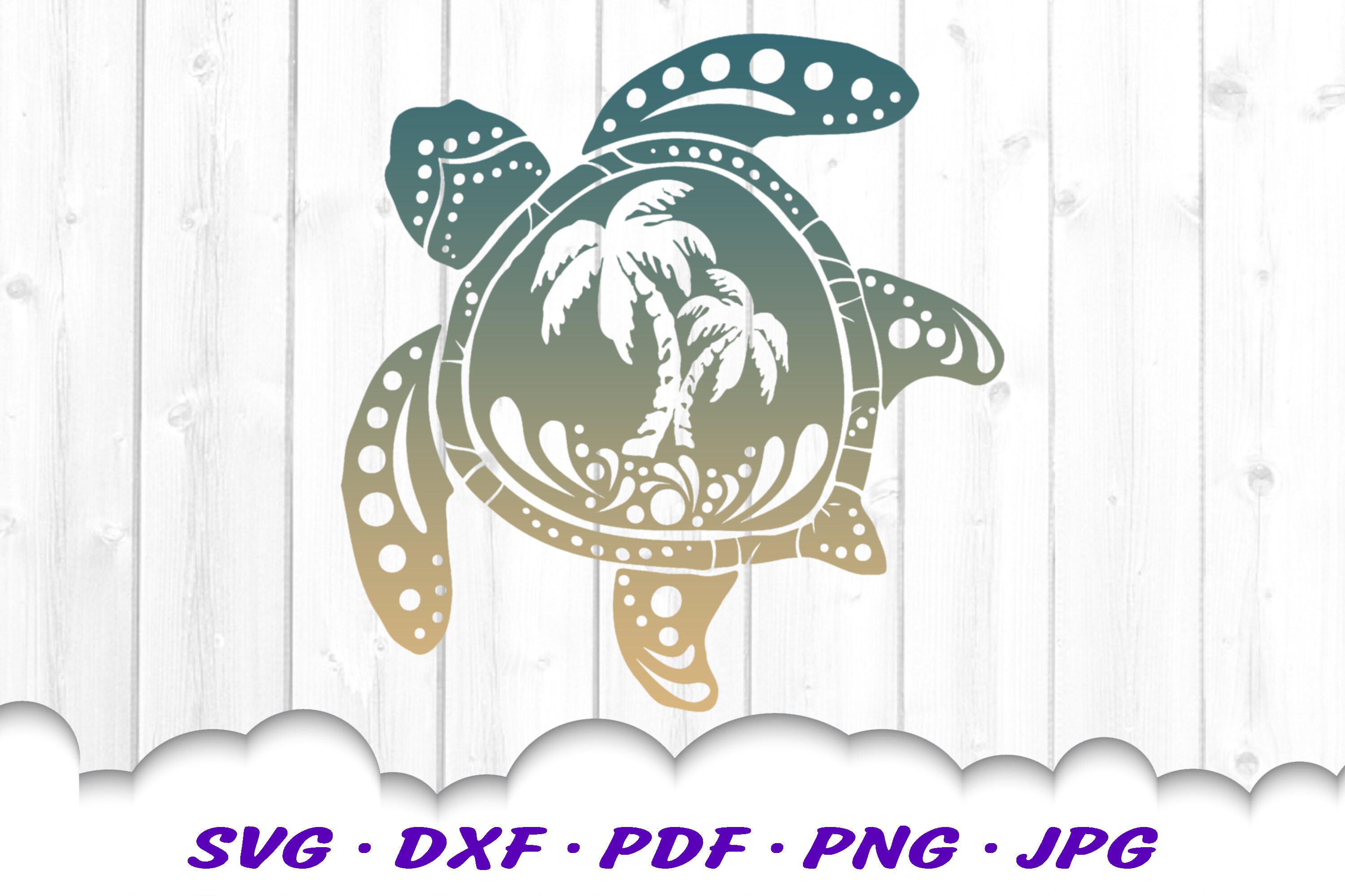 Palm Beach Turtle SVG Files for Cricut Beach SVG Sea | Etsy
