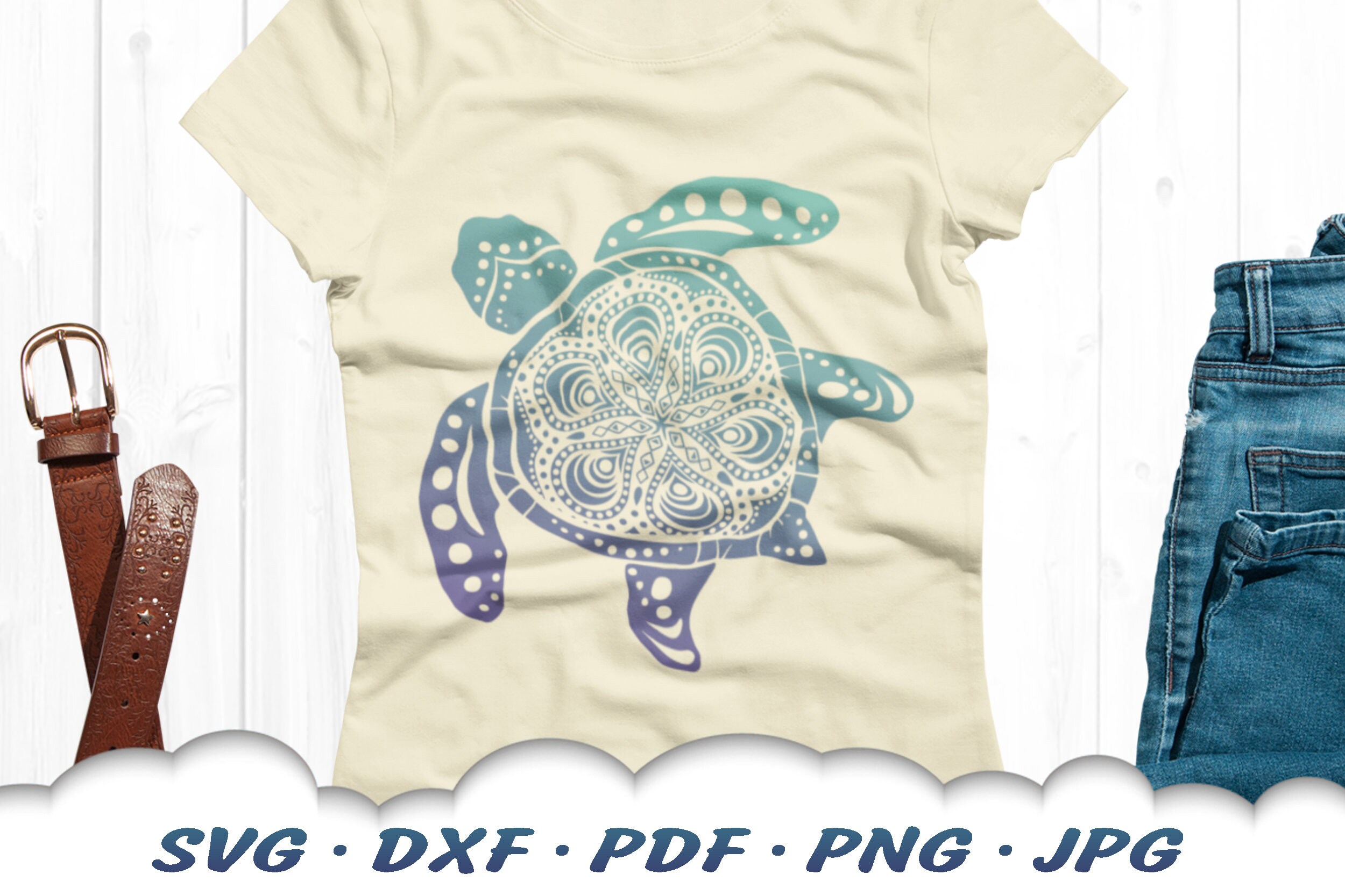 Turtle Mandala Svg Sea Turtle Svg Files for Cricut Mandala - Etsy
