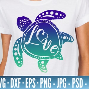 Turtle Love SVG - Sea Turtle SVG - Turtle SVG Files for Cricut - Summer ...