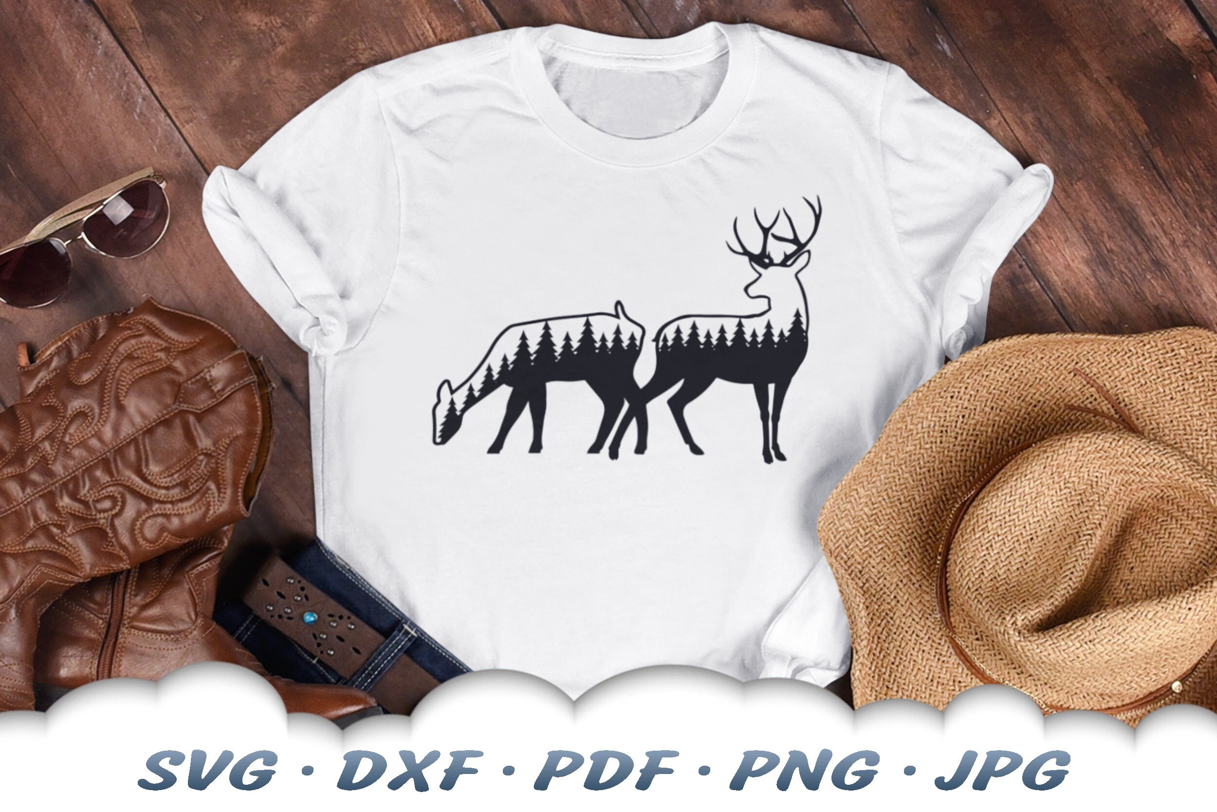 Deer Svg Bundle Deer Svg Files for Cricut Mountain Svg | Etsy