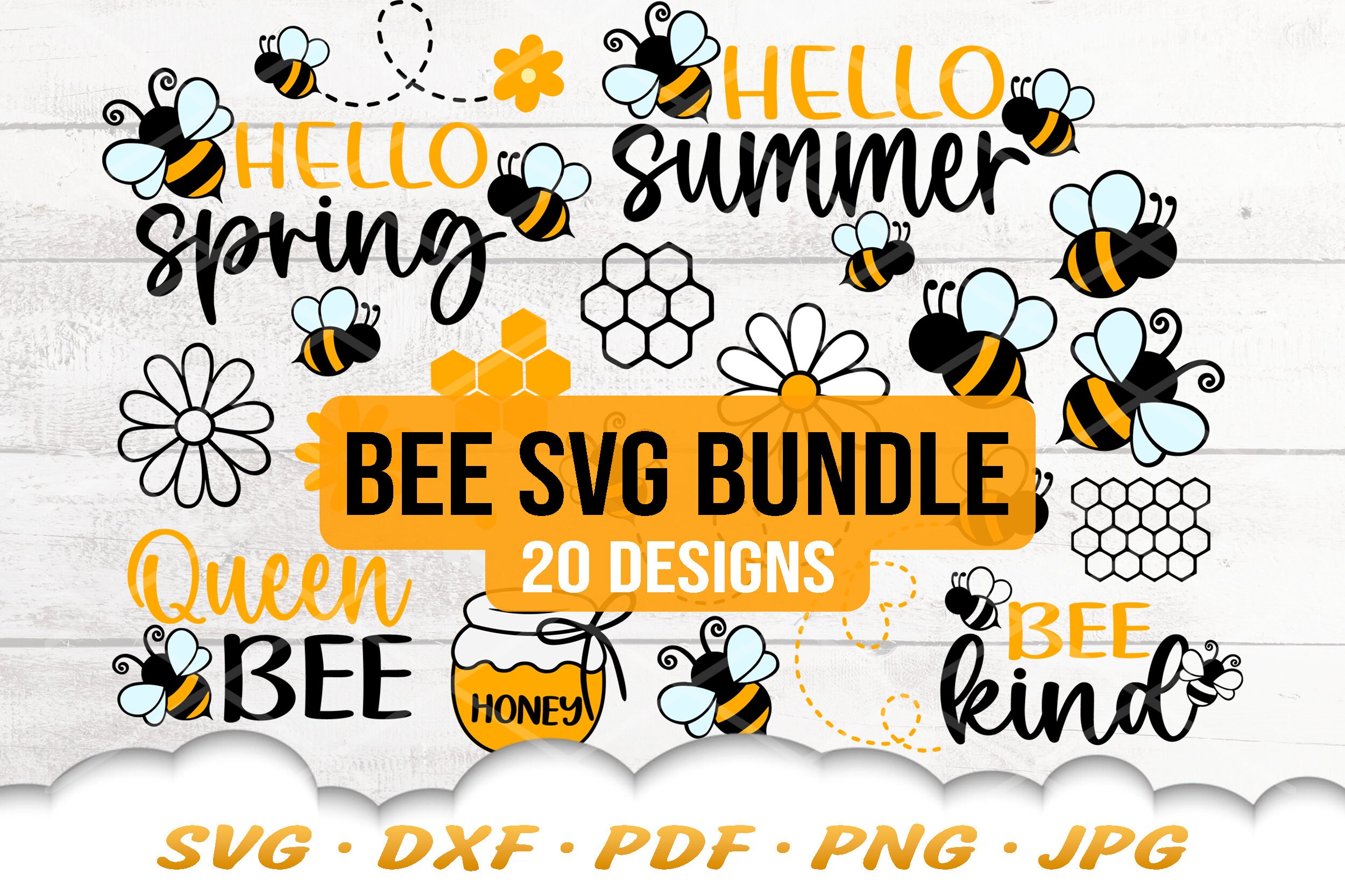 Bee SVG Bundle Bee Svg Honeycomb Svg Bee Png Honey Bee - Etsy UK