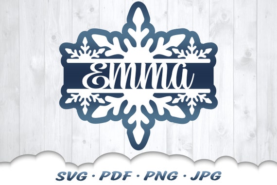 Snowflake Monogram Svg Snowflake Svg Files for Cricut | Etsy