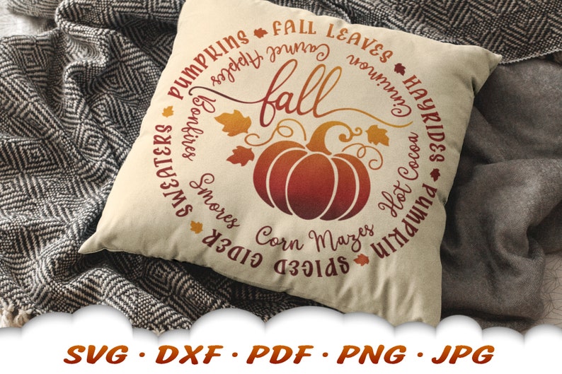 Fall Pumpkin Round Svg Pumpkin Svg Files For Cricut | Etsy