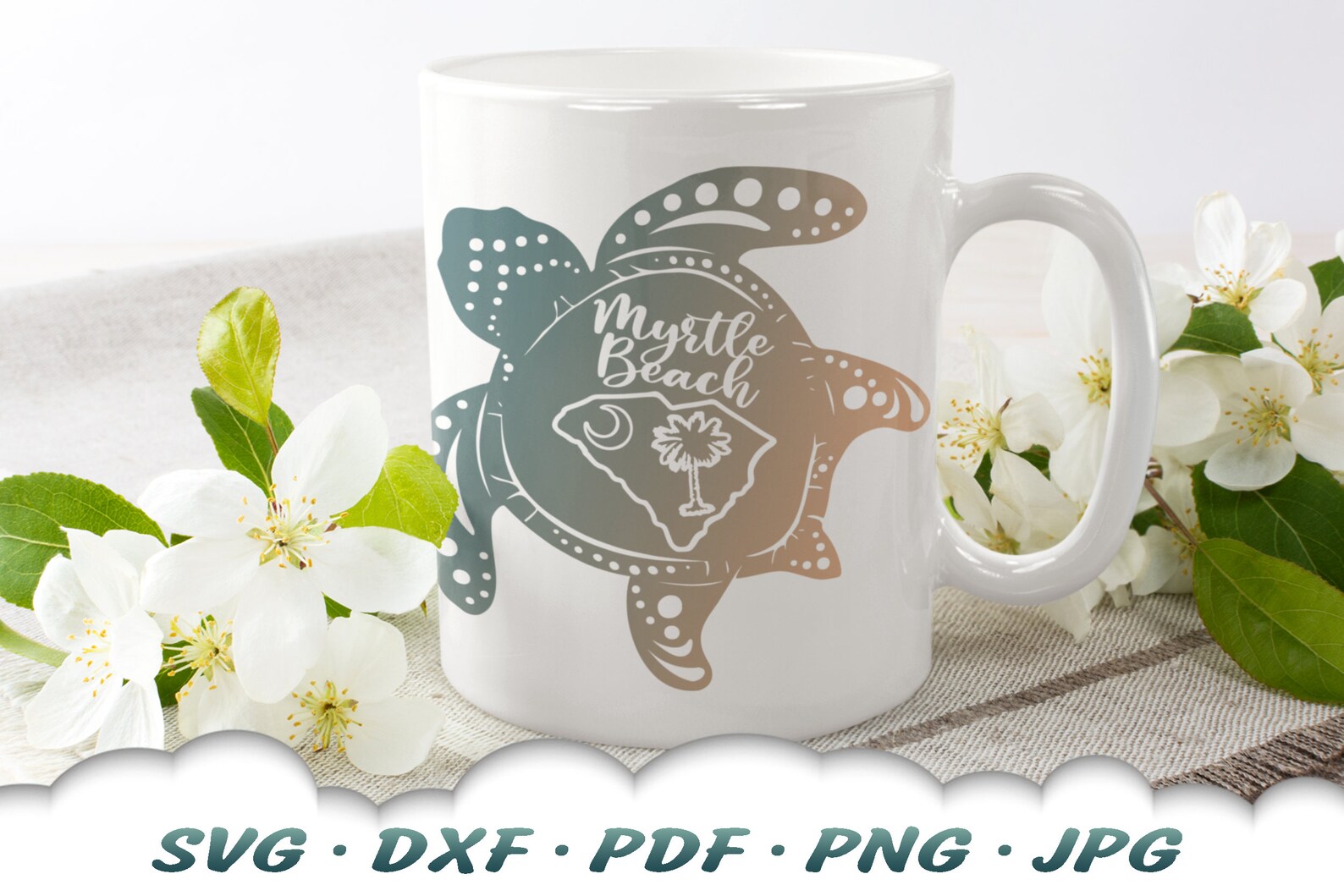 Myrtle Beach Turtle Svg Sea Turtle Svg Files for Cricut - Etsy