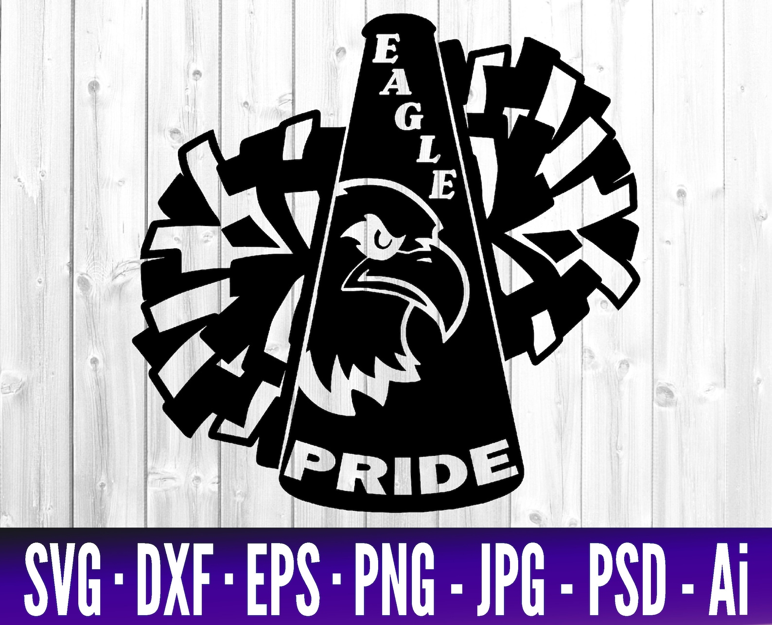 Eagle Cheer SVG Cheerleader SVG Eagle Mascot Svg Cheer - Etsy
