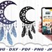 Moon & Stars Celestial Dreamcatcher SVG - Dreamcatcher SVG Files for ...