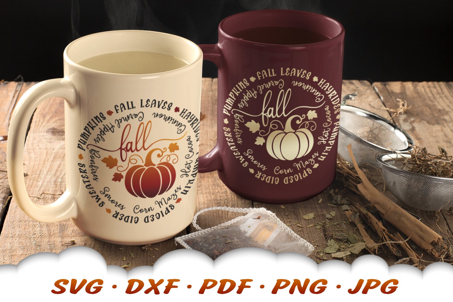 Fall Pumpkin Round Svg Pumpkin Svg Files for Cricut | Etsy