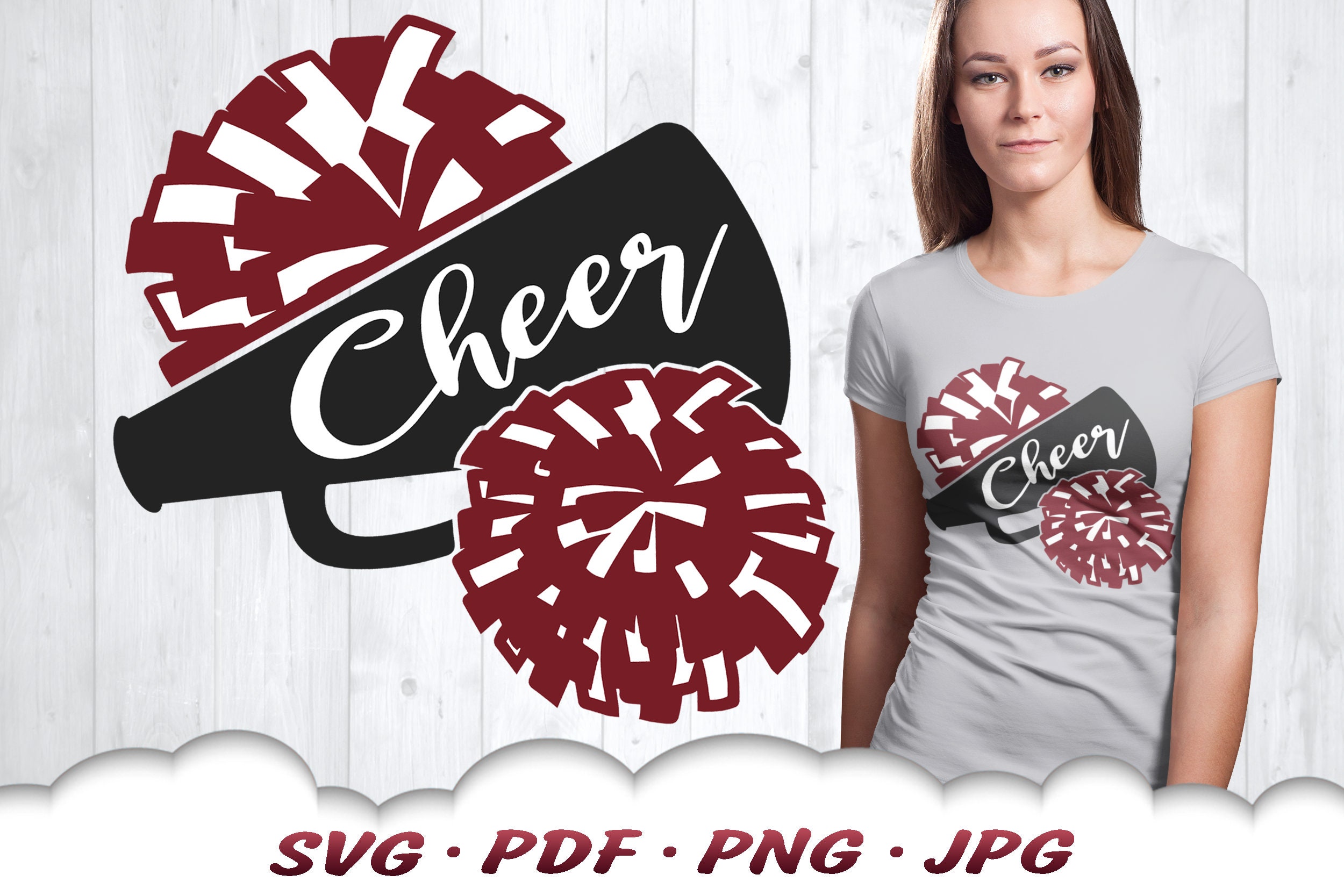 Cheer SVG Files for Cricut Megaphone Svg Cheerleader Svg - Etsy