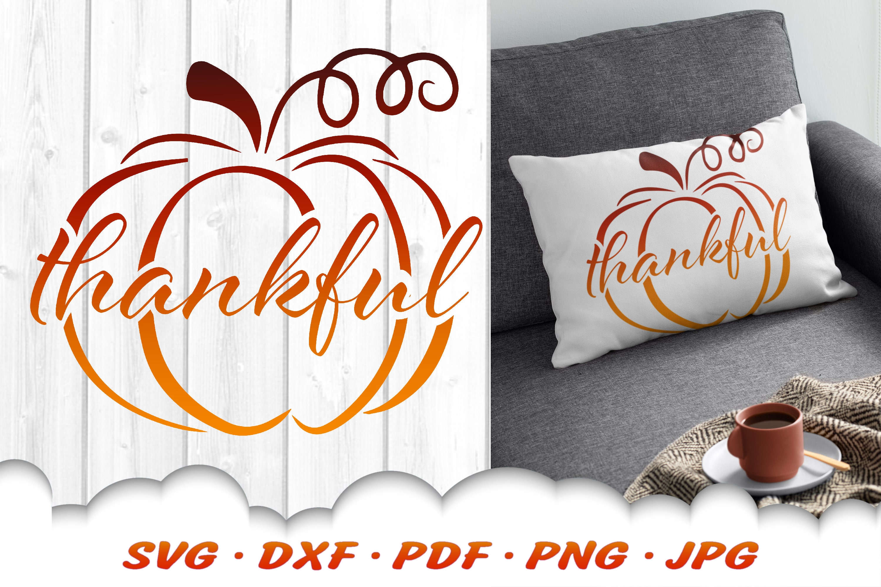 Thankful Pumpkin SVG Thanksgiving SVG Pumpkin SVG Fall - Etsy