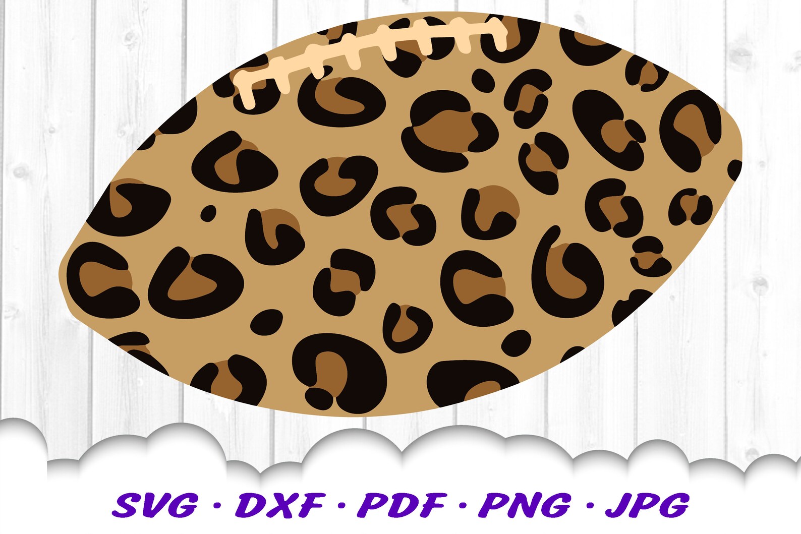 Leopard Football SVG Leopard SVG Files for Cricut Football - Etsy
