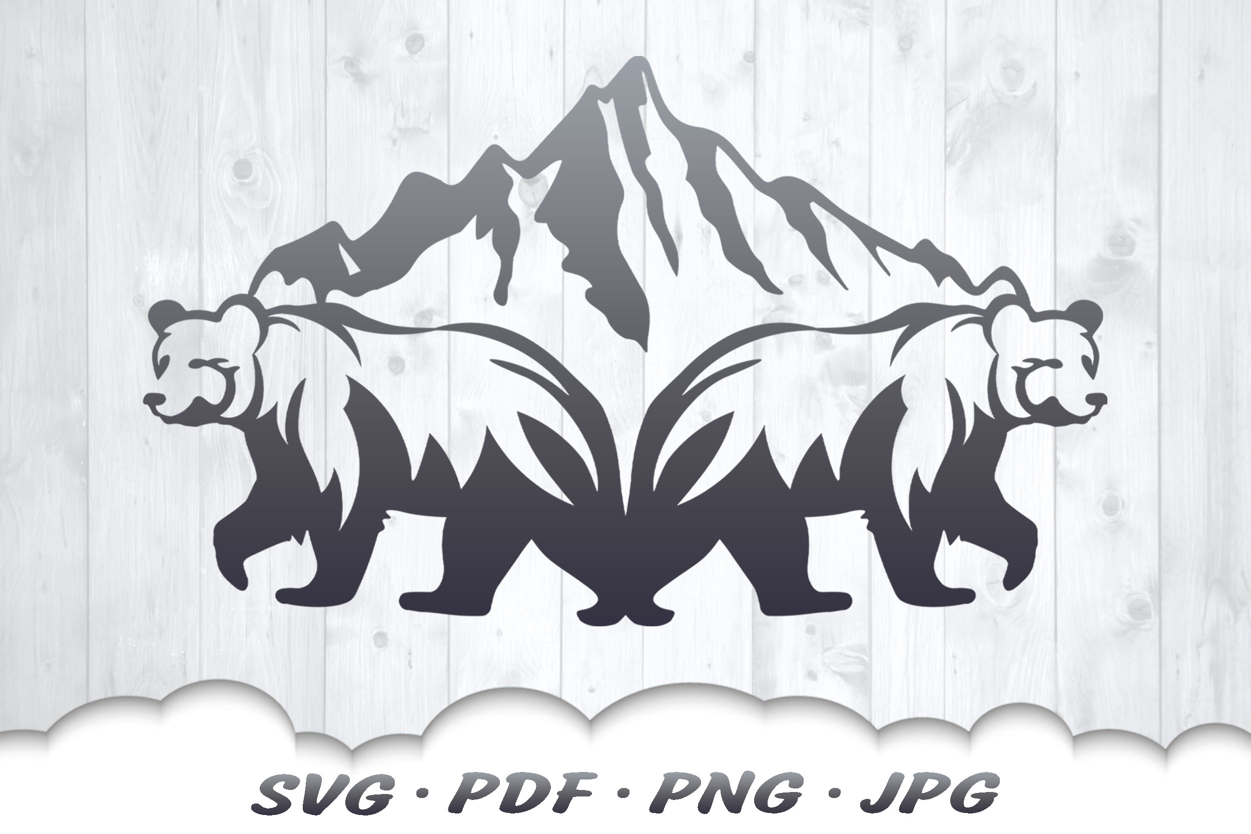 Mountain Bear SVG Bear Svg Files for Cricut Mountain Svg - Etsy