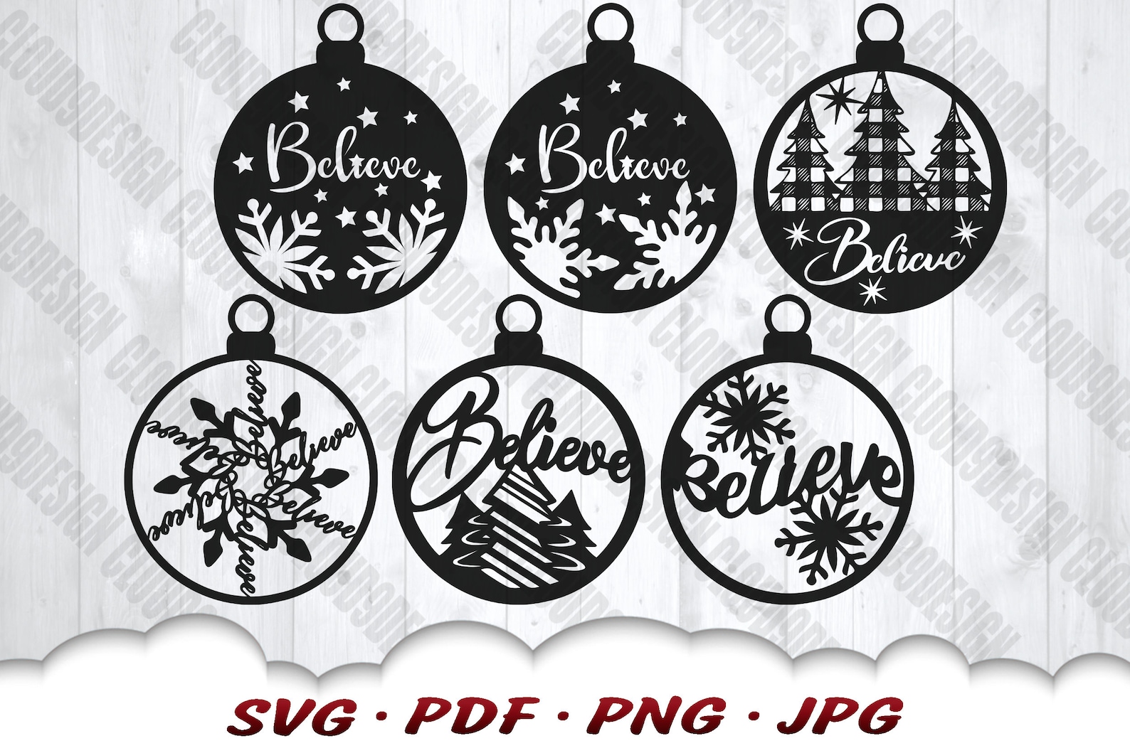 Christmas Ornament Svg Bundle Christmas Svg Files for Cricut - Etsy