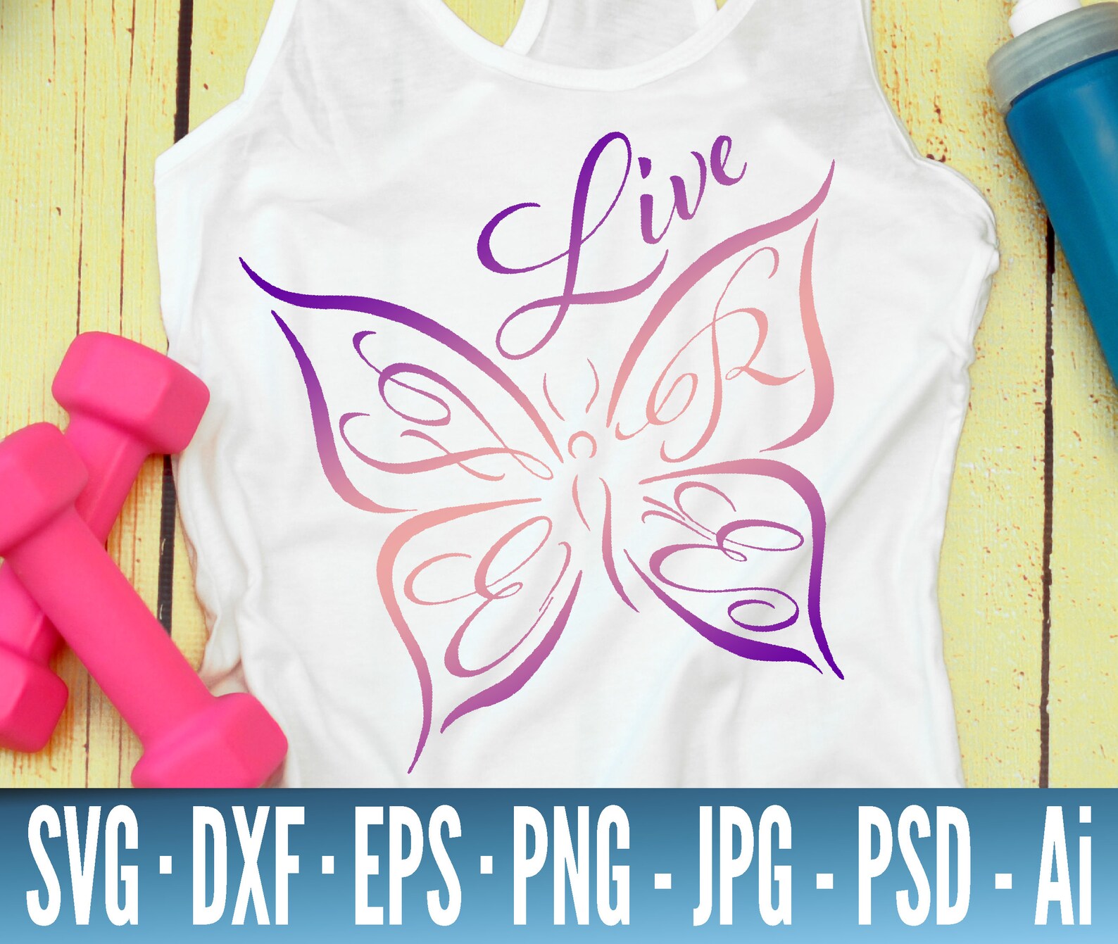 Live Free SVG Butterfly SVG Inspirational Quote SVG Svg | Etsy