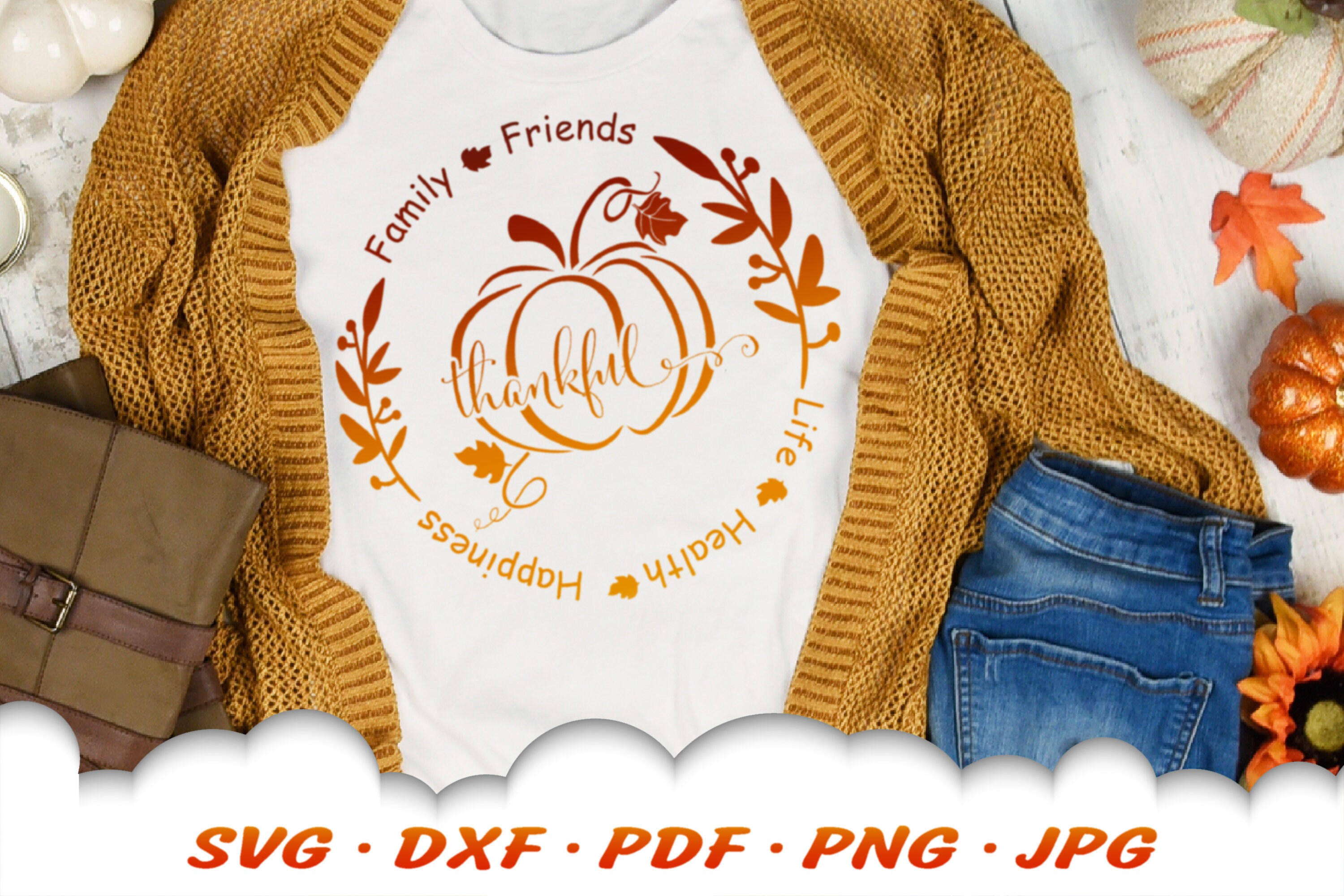 Thankful Pumpkin SVG Fall Pumpkin Svg Files for Cricut - Etsy