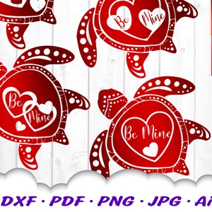 Valentine Heart Sea Turtle SVG Bundle - Sea Turtle SVG Files for Cricut ...