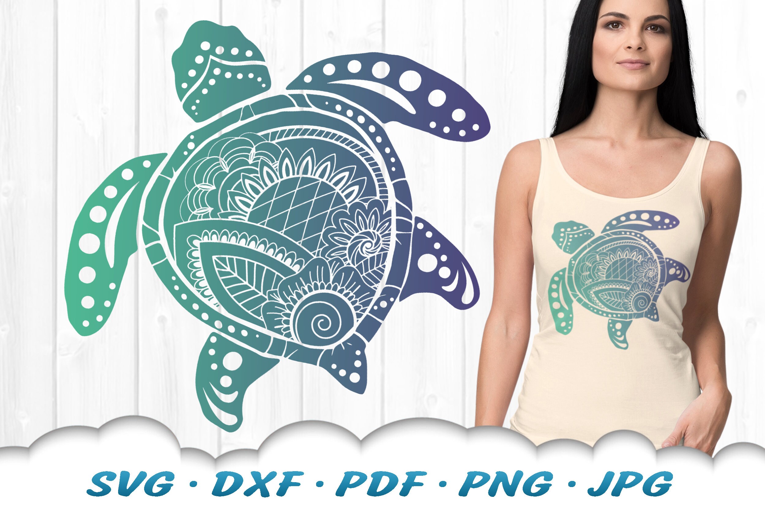 Zentangle Sea Turtle Svg Files for Cricut Sea Turtle Svg - Etsy