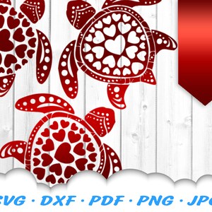 Valentine Heart Sea Turtle SVG Bundle - Sea Turtle SVG Files for Cricut ...