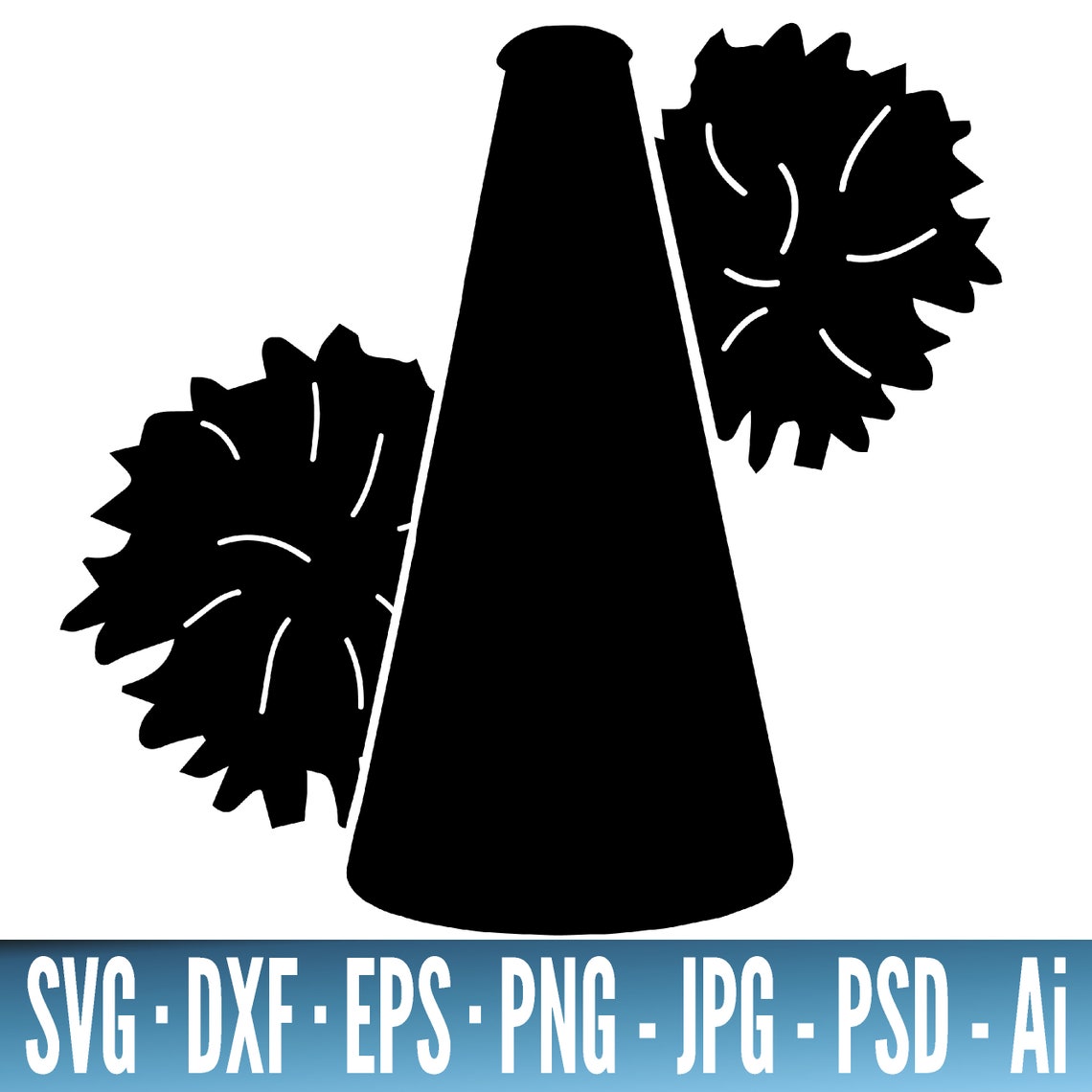 Cheer SVG Megaphone SVG Cheerleader SVG Cheer Clip Art - Etsy