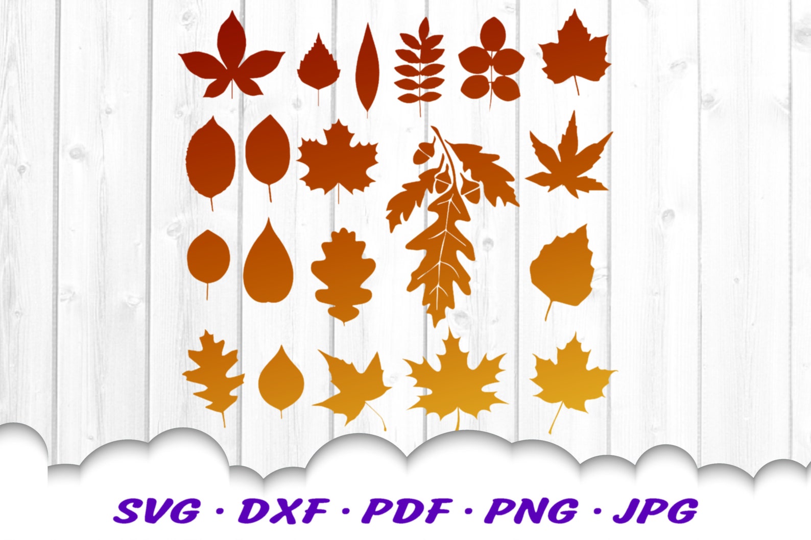 Fall Leaves SVG Bundle Fall Leaves SVG Files for Cricut - Etsy