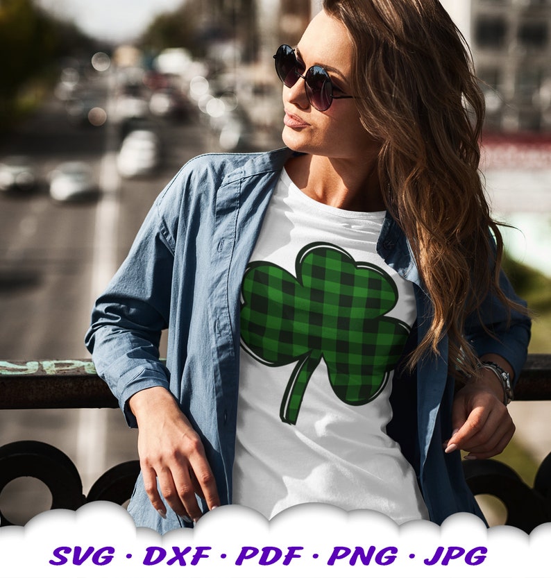 Plaid Clover Svg Files For Cricut Buffalo Plaid Clover Svg | Etsy