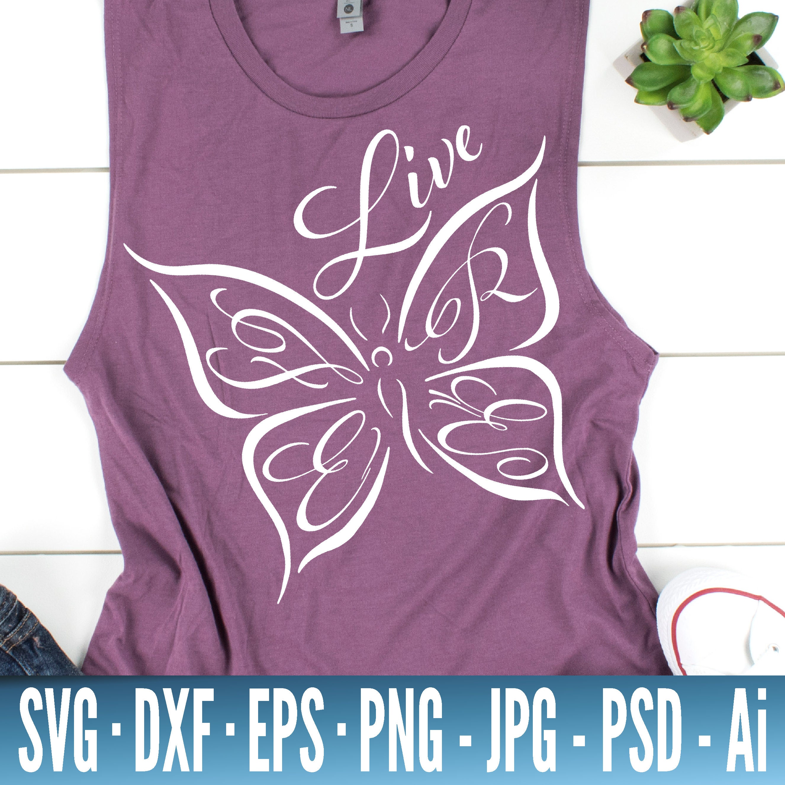 Live Free SVG Butterfly SVG Inspirational Quote SVG Svg | Etsy