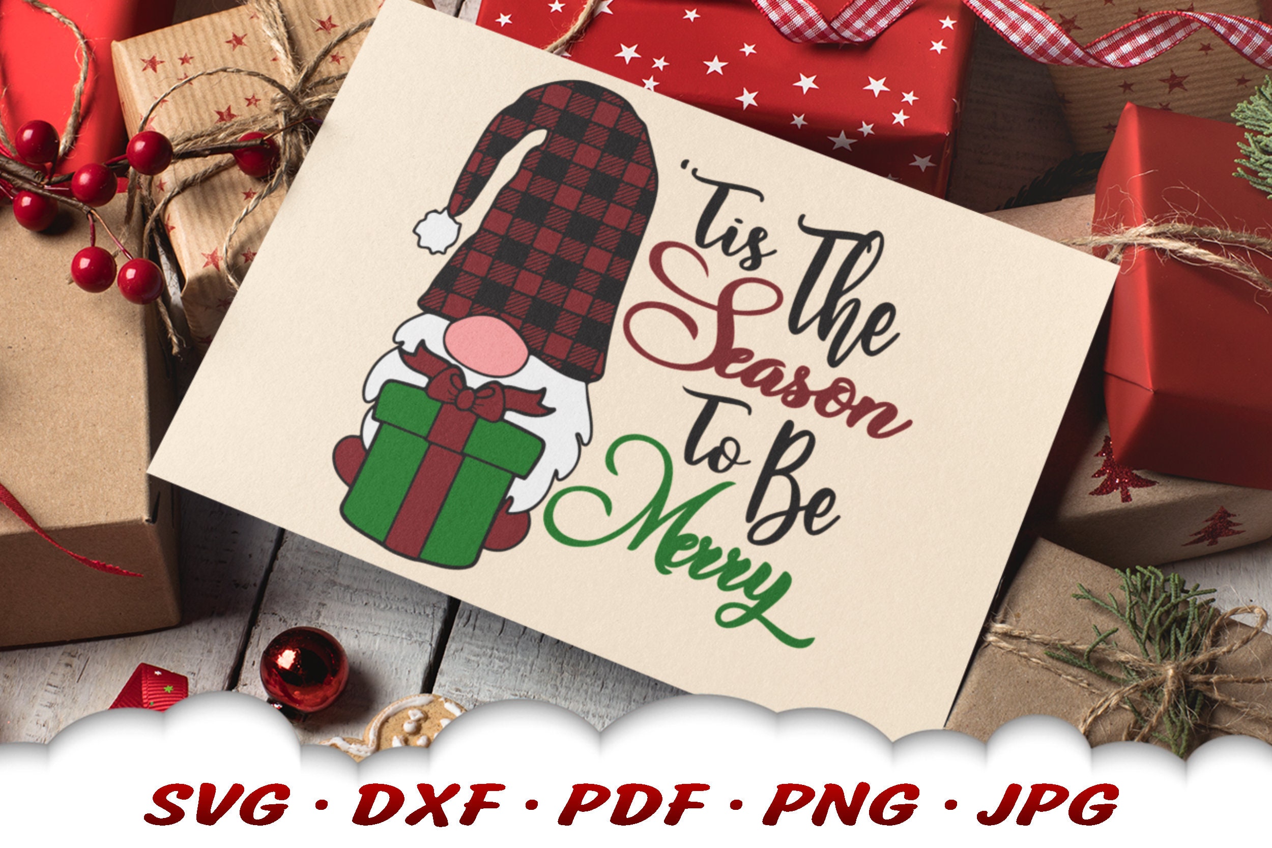 Christmas Gnome Svg Christmas Svg Files for Cricut Gnome - Etsy