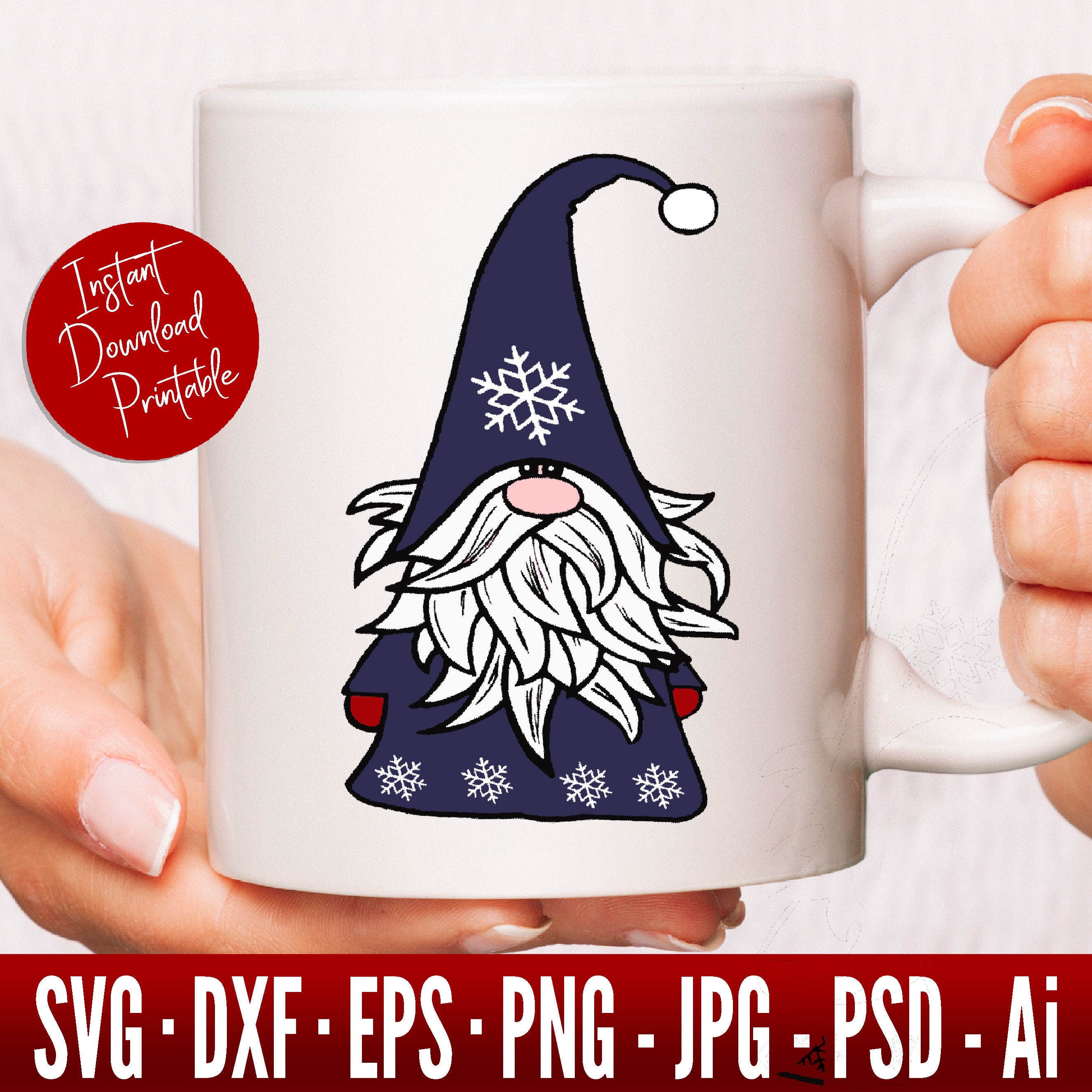Christmas Gnome SVG Snowflake Gnome SVG Gnome SVG | Etsy